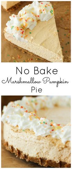 No Bake Marshmallow Pumpkin Pie - Recipes For Dinner Easy