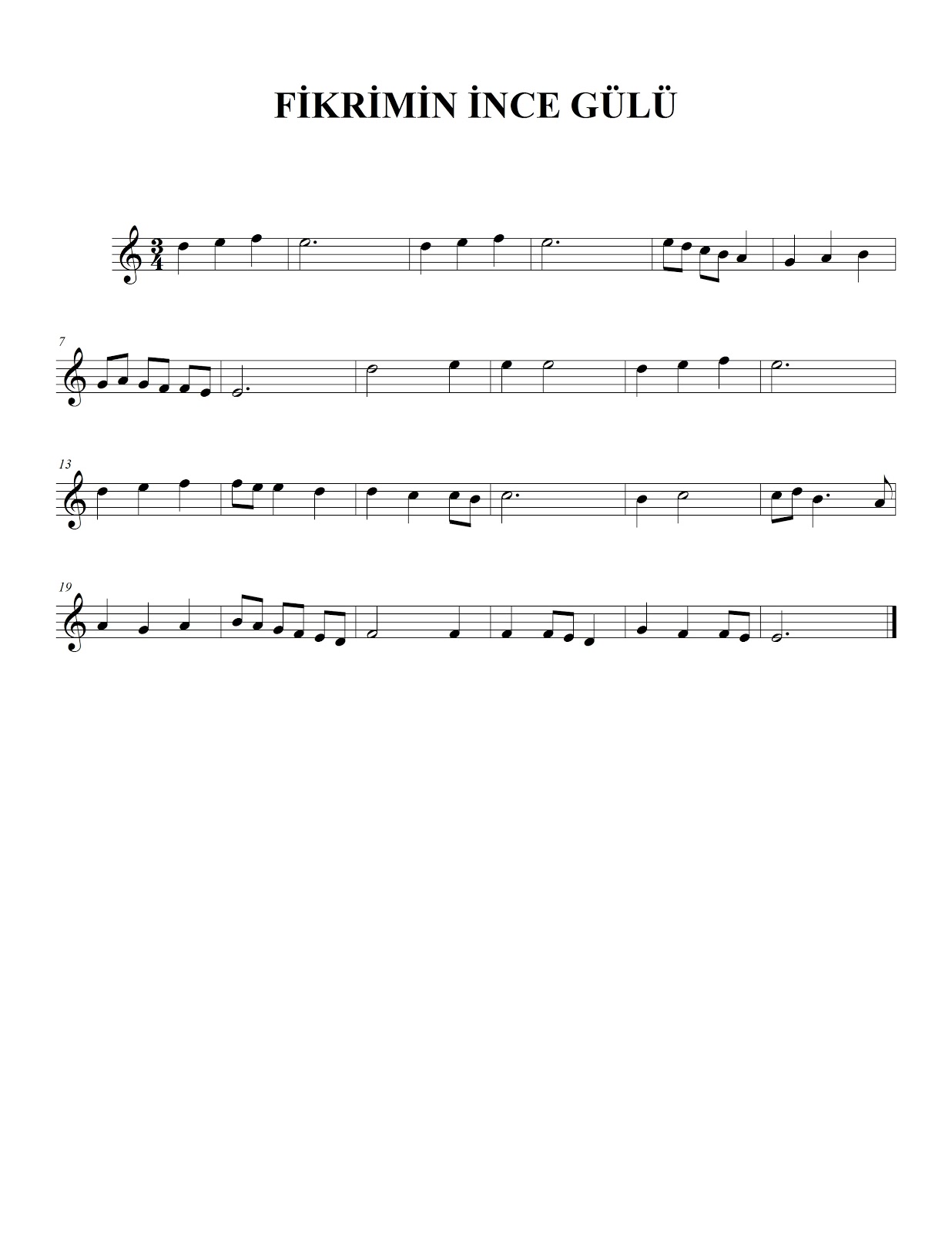 En Güzel şarkıların Keman İçin Notaları