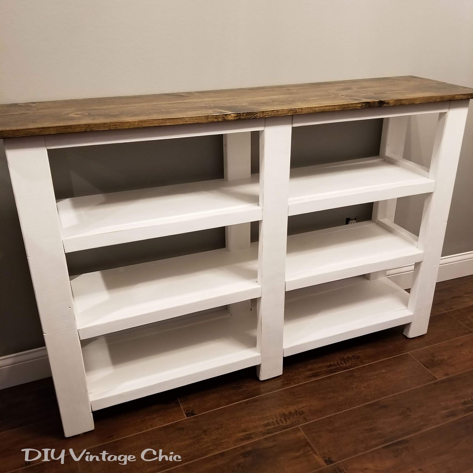 DIY Wine Crate Console Table