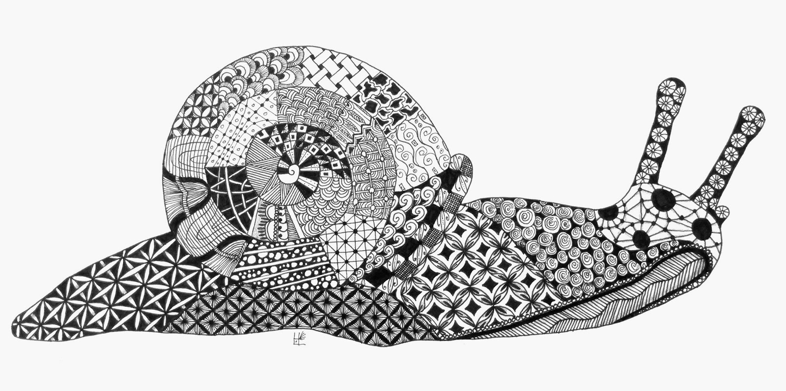 Zentangle Zoo: Snail