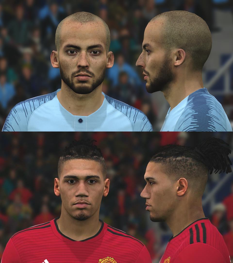 PES 2017 Faces David Silva & Chris Smalling by BenHussam ~ PES-ID ...