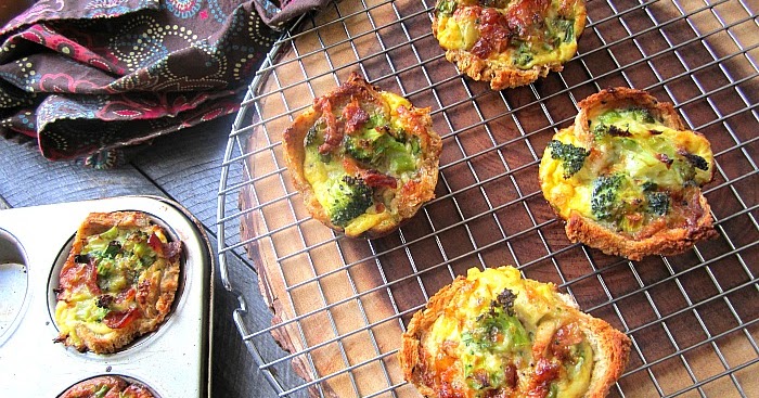 Quiche Toast Cups w/ Broccoli & Bacon