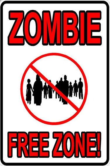 No Zombie Sign