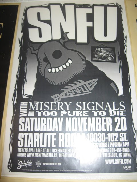 ACIDICA's Site: Concert Shirt/Poster Of The Day Mar.9th (SNFU/Misery ...