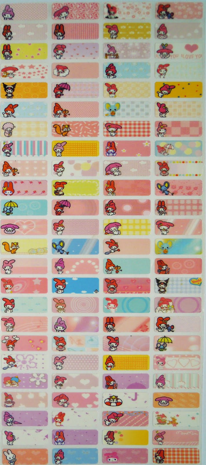 Angel Dimple: Waterproof Cartoon Name Sticker