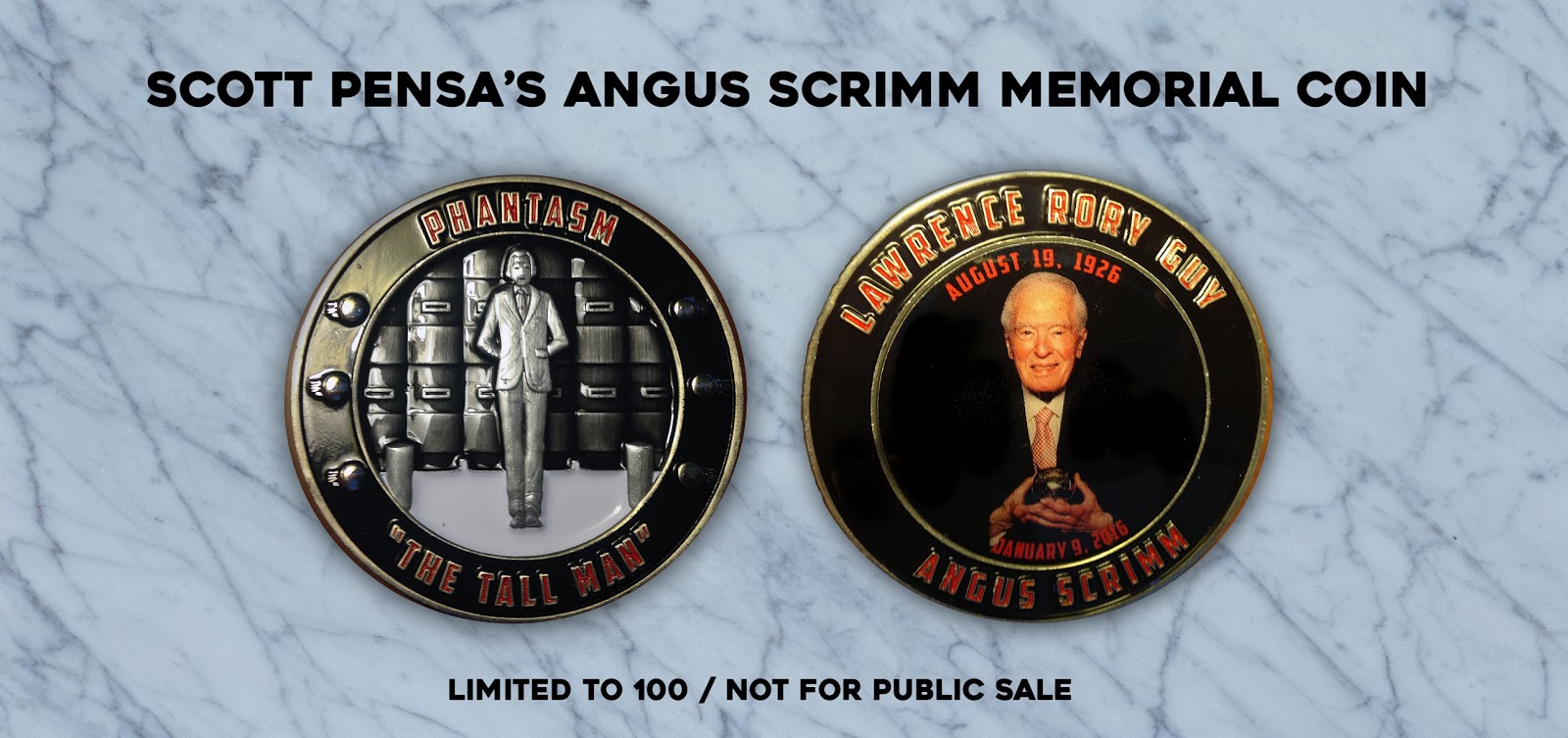the PHANTASM ARCHIVES!: Striking New Angus Scrimm Memorial Coin