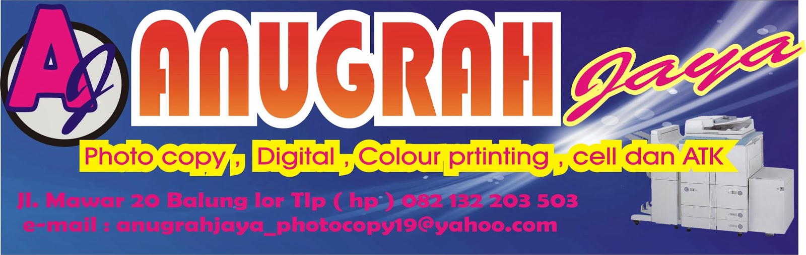 ANUGRAH Jaya photo copy, cell dan atk