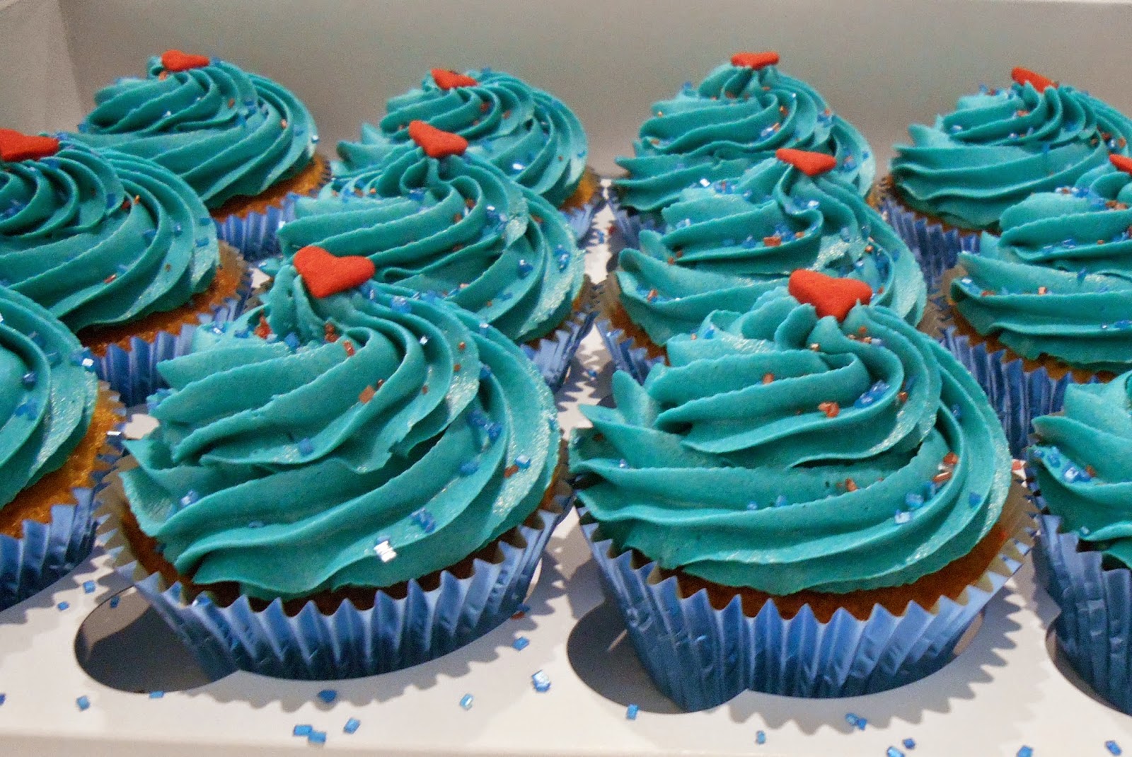 Nada's cakes: Pretty Blue Birthday Cupcakes - by Nada's Cakes Canberra