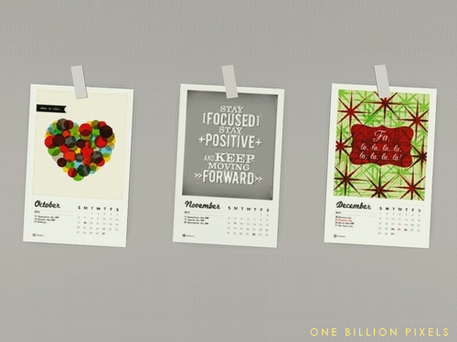 Calendar Set 3T4 - One Billion Pixels