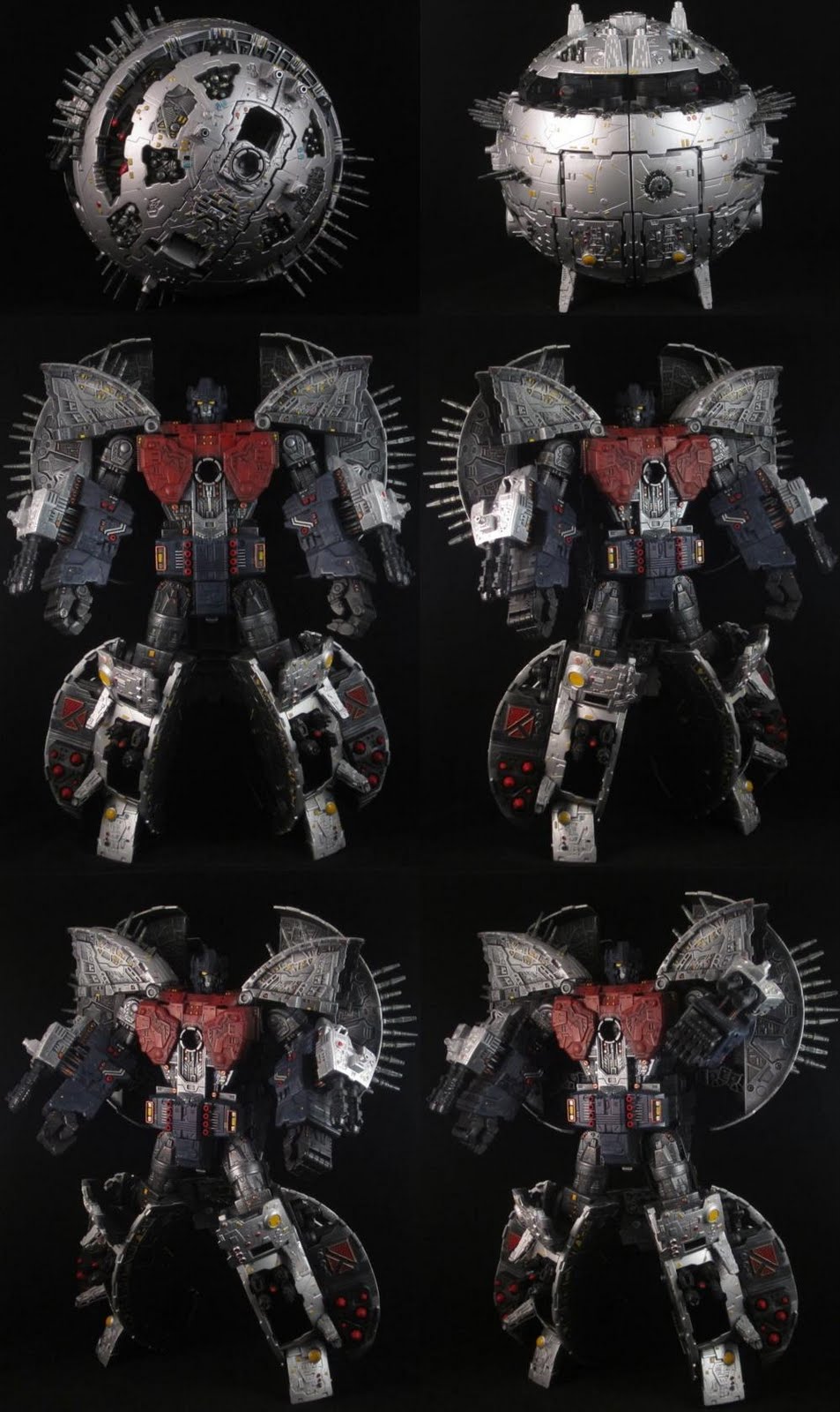 mundo transformer: Custom Cybertron vs. Unicron.