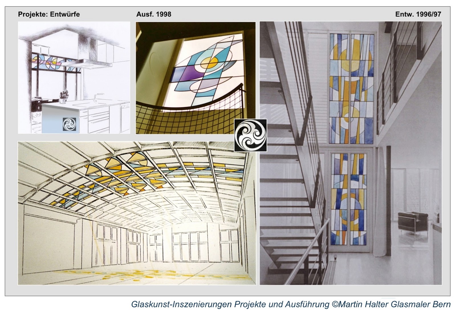 Architektur: integrierte Farbfenster im Interieur - Glaskunst-ATELIER ...