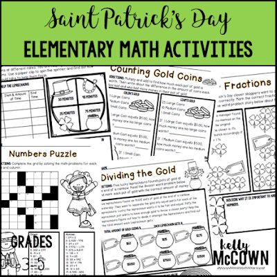 Kelly McCown: Saint Patrick's Day NO PREP Math Activities