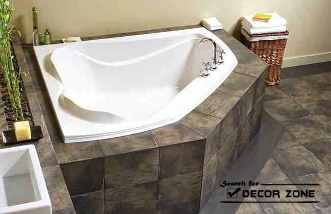 Corner bath : designs, materials and features