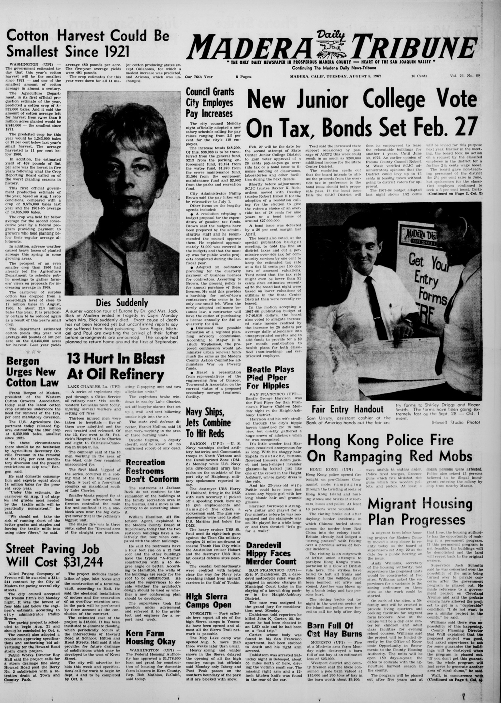 The Beatles In The News: George Harrison - The Madera Daily Tribune (CA ...