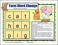 Fun Games 4 Learning: Phonics Fun With Word Change Board Games