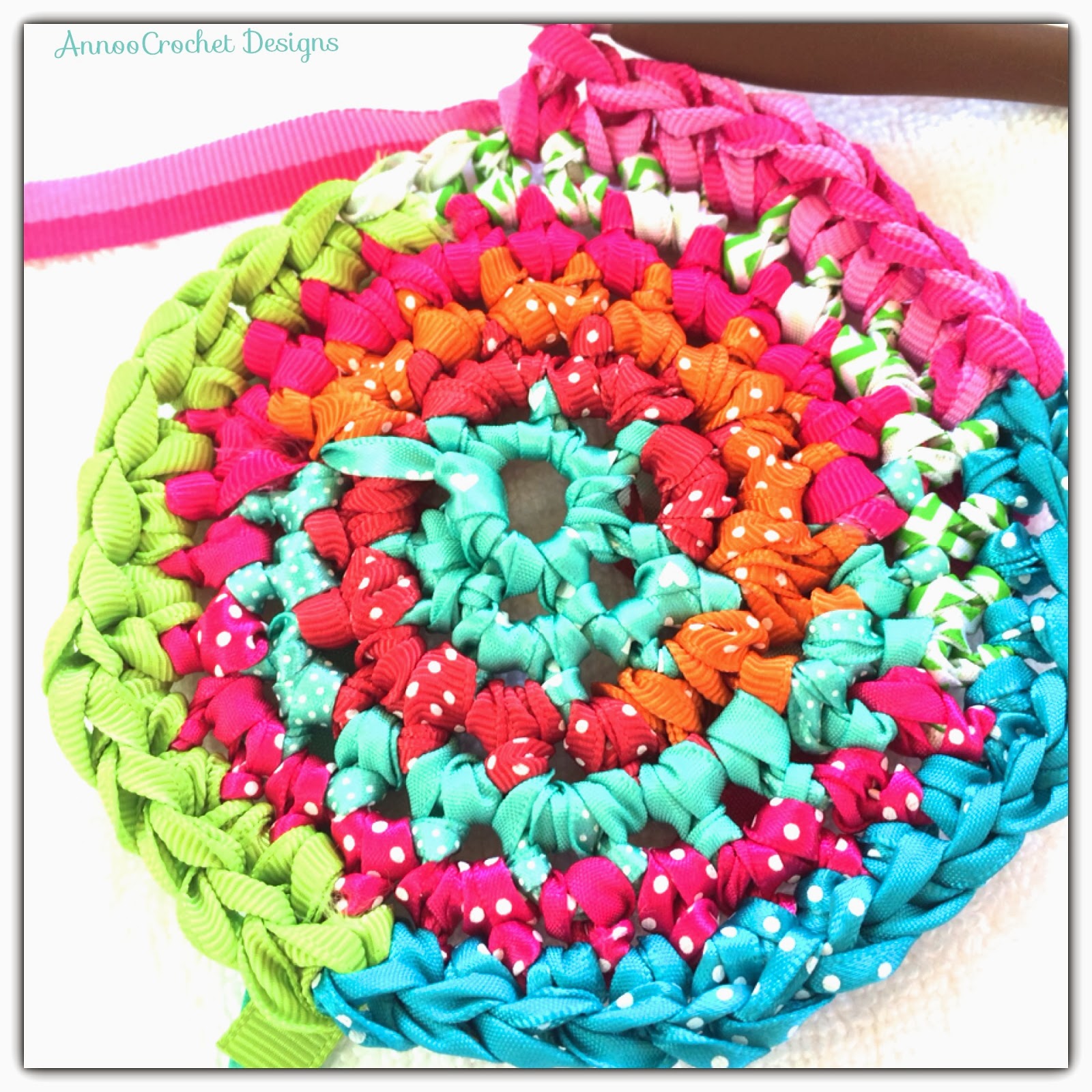 Ribbon's Crochet Basket Free Pattern | Annoo's Crochet World | Bloglovin’