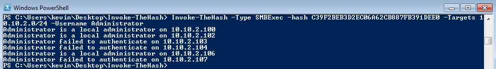 Invoke-TheHash - PowerShell Pass The Hash Utils Invoke-TheHash - PowerShell Pass The Hash Utils