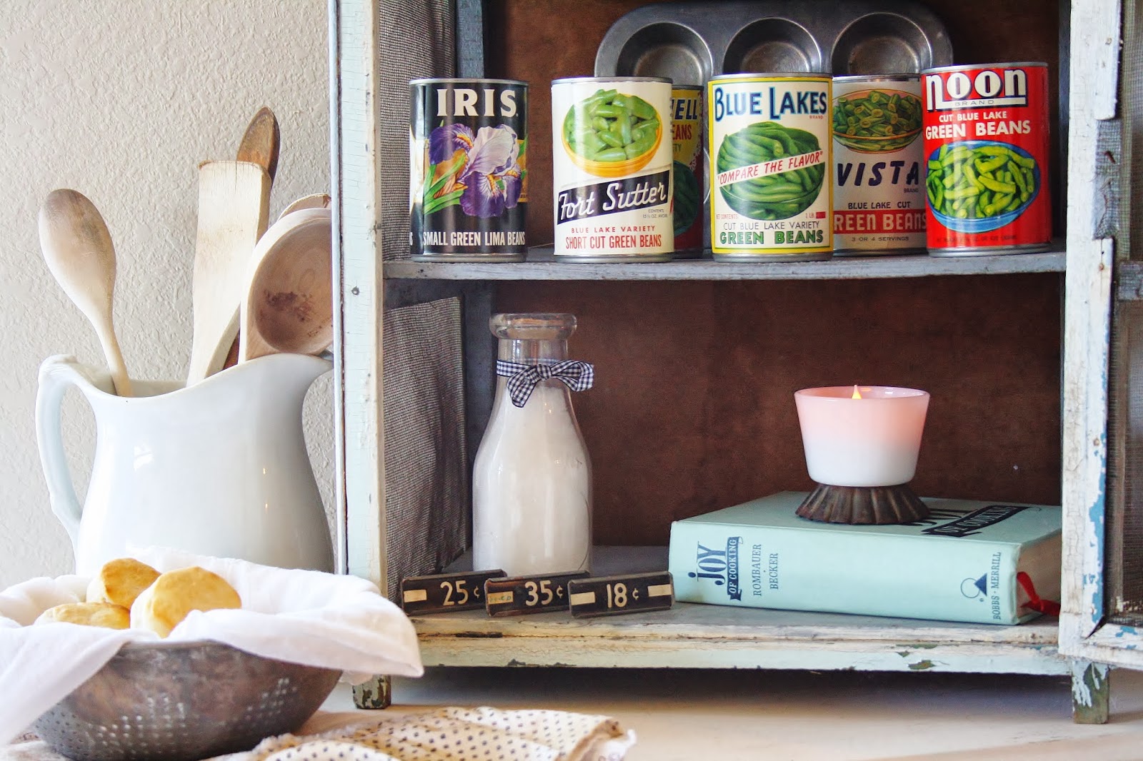 The Farmhouse Porch: General Store Vignette Vintage Can Labels and How ...