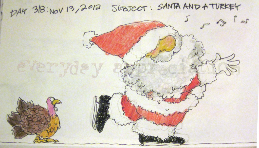 My Project Log: Day 318: Santa and a Turkey