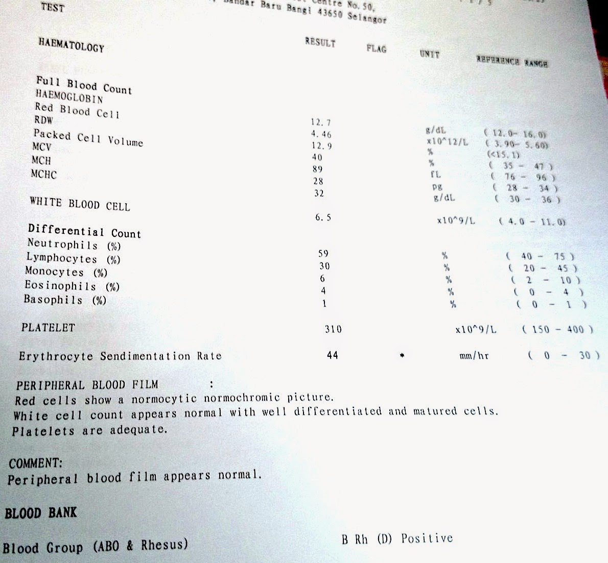 CERITAKU ...: Ujian Darah dan Cuci Darah