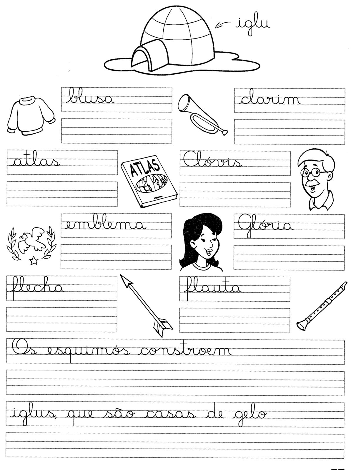 Atividades Aprender Escrever com Letra Cursiva - Alfabetização Infantil ...