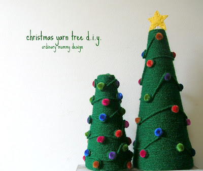 ORDINARY MOMMY DESIGN: DIY Christmas Yarn Tree Tutorial.