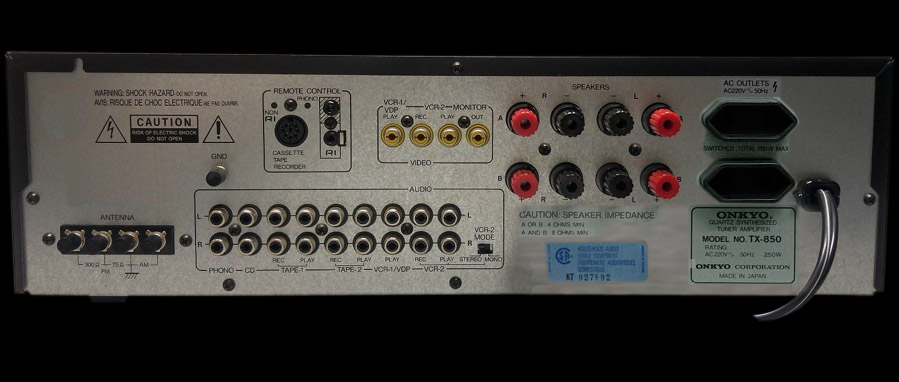 stereonomono - audio Hi Fi Compendium - 14 years on-line: Onkyo TX-850