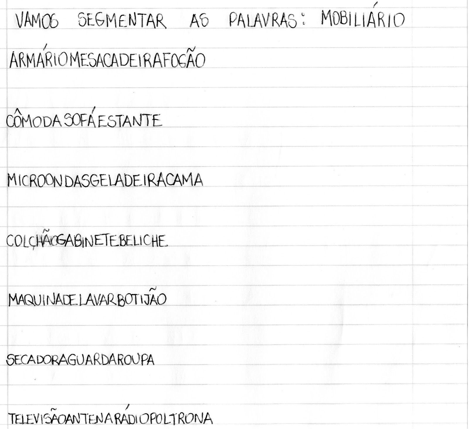 Professora Suzy: SEGMENTAÇÃO DE PALAVRAS