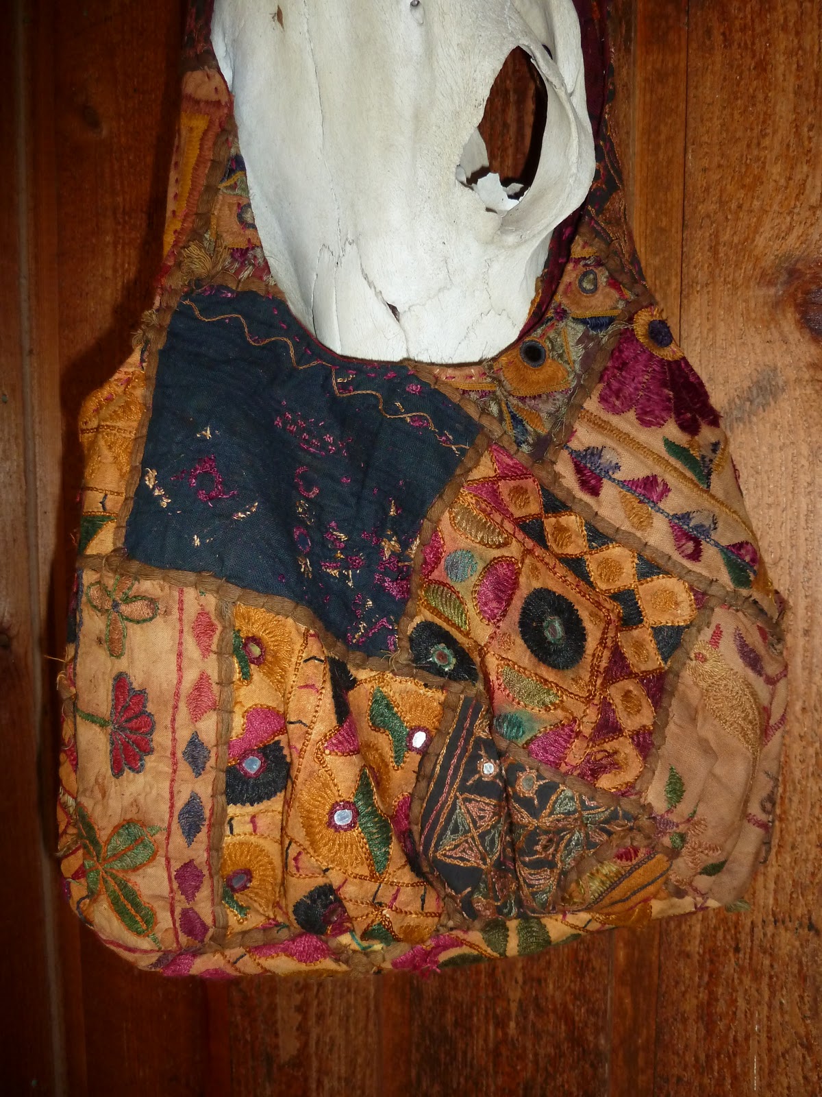 A Vintage Green Life: Indian Fabric Boho Bag