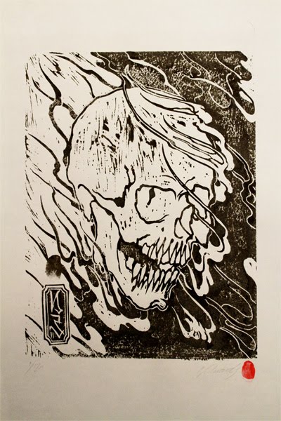 Abstruse sense: Wood Block Print