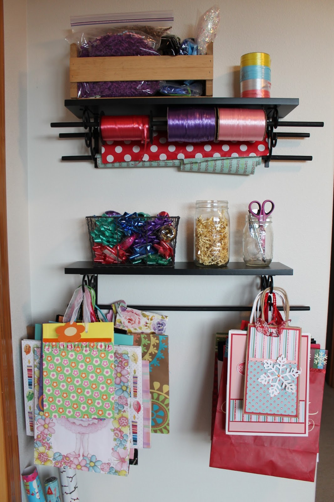 Our Pumpkin and Sweet Pea: A wrapping station