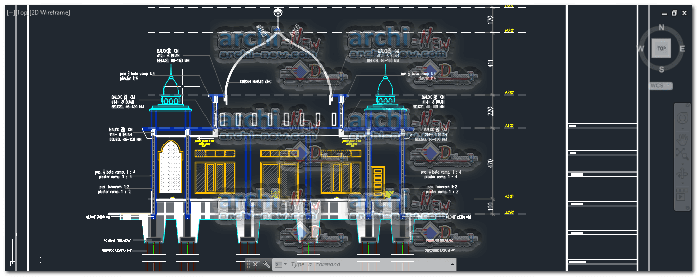 Mosque design autocad file - lasoparider