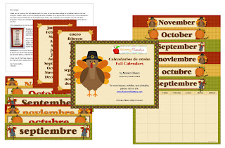 Mommy Maestra: Bilingual Fall Calendars {Printables}