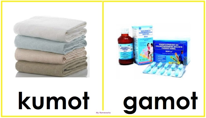 My Homeworks: MAGKASINGTUNOG NA SALITA KUMOT-GAMOT