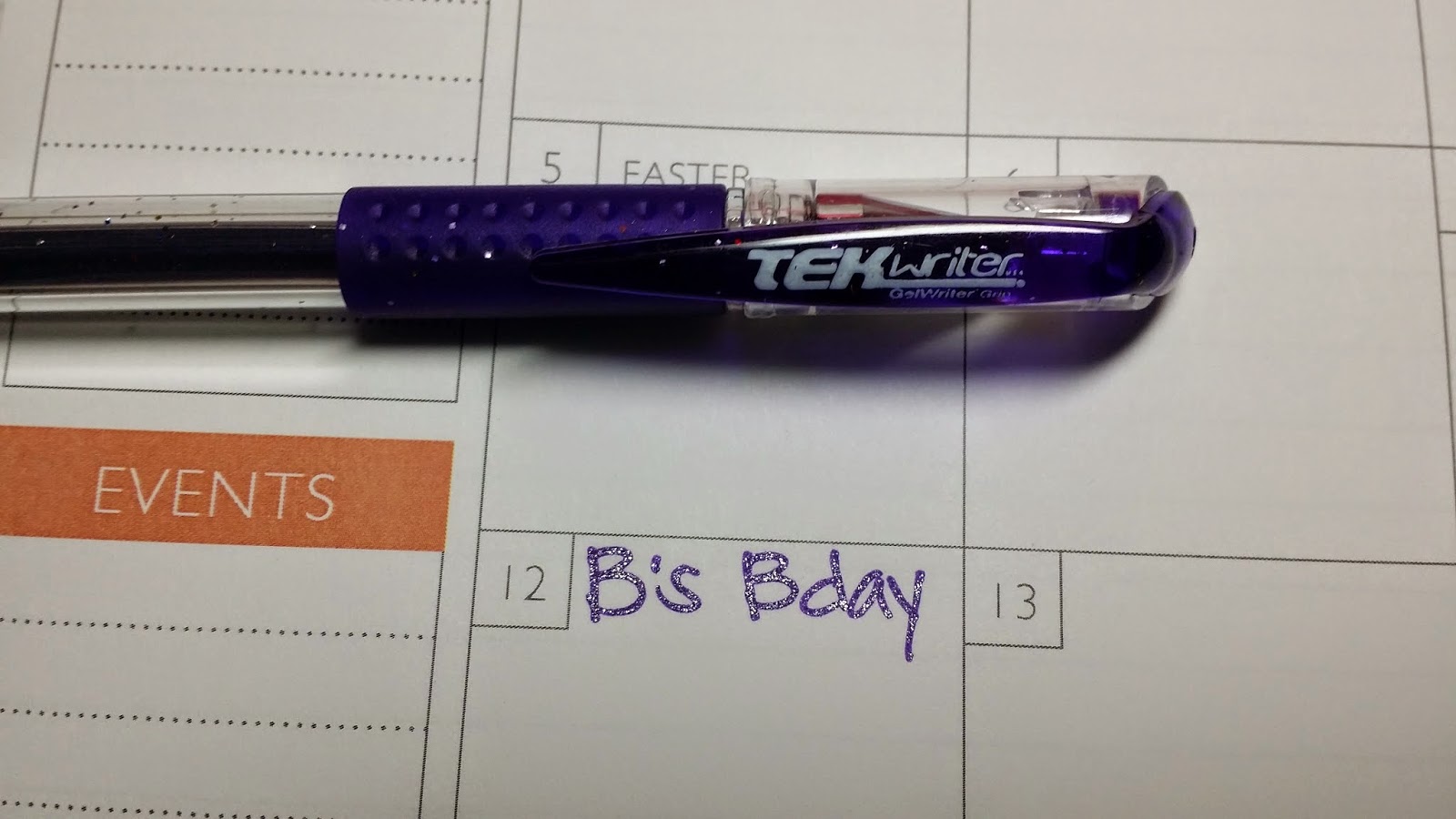 GelWriter Tekwriter Pen Writing Sample!