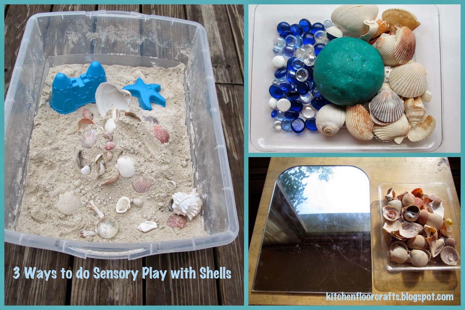 Kitchen Floor Crafts: 3 Ways to Play with Shells