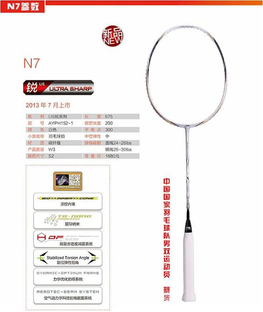 Racquet Force: Li Ning NEW Rackets for Cai Yun and Fu Hai Feng