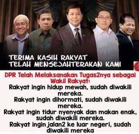 Meme Sindiran Buat DPR: Mereka Wakili Kesejahteraan Rakyat » Komunikasi ...