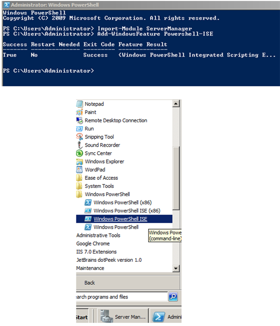 Sharepoint Enable Powershell Ise For Windows Server 2008 R2