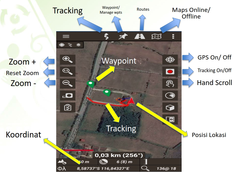 TUTORIAL PENGGUNAAN APLIKASI GPS MOBILE ORUXMAPS - Pembuatan Peta Indonesia