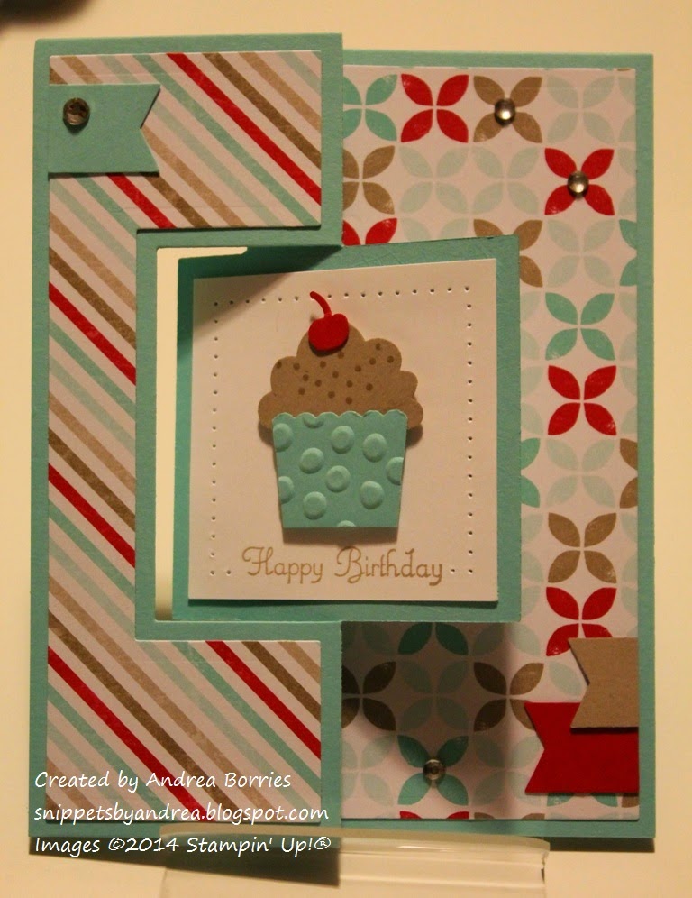Snippets: Cupcake square flip card