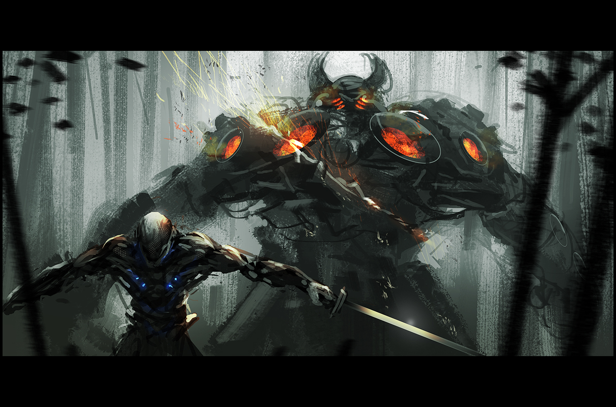 Cyber Samurai Concept Art