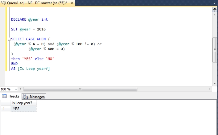 How to check leap year or not in sql server - Neeraj Code Solutions ...