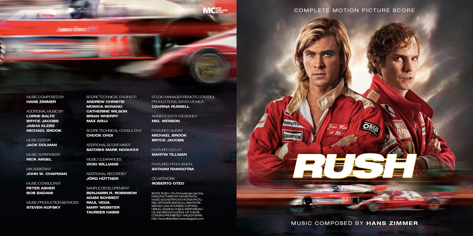 Soundtrack List Covers: Rush Complete (Hans Zimmer)