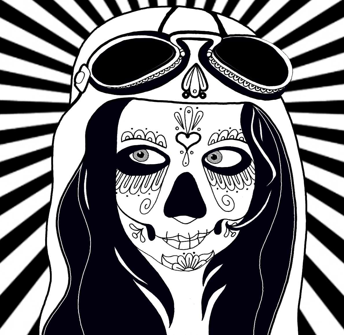 Yucca Flats, N.M.: Calaca-A-Day 365 Project Day 19 - +Isabelle Cardinal