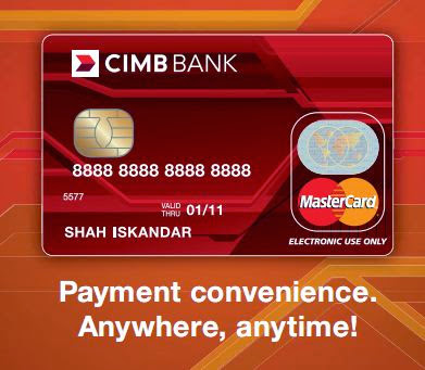 Diari Si Ketam Batu: Kad Debit MasterCard CIMB Bank