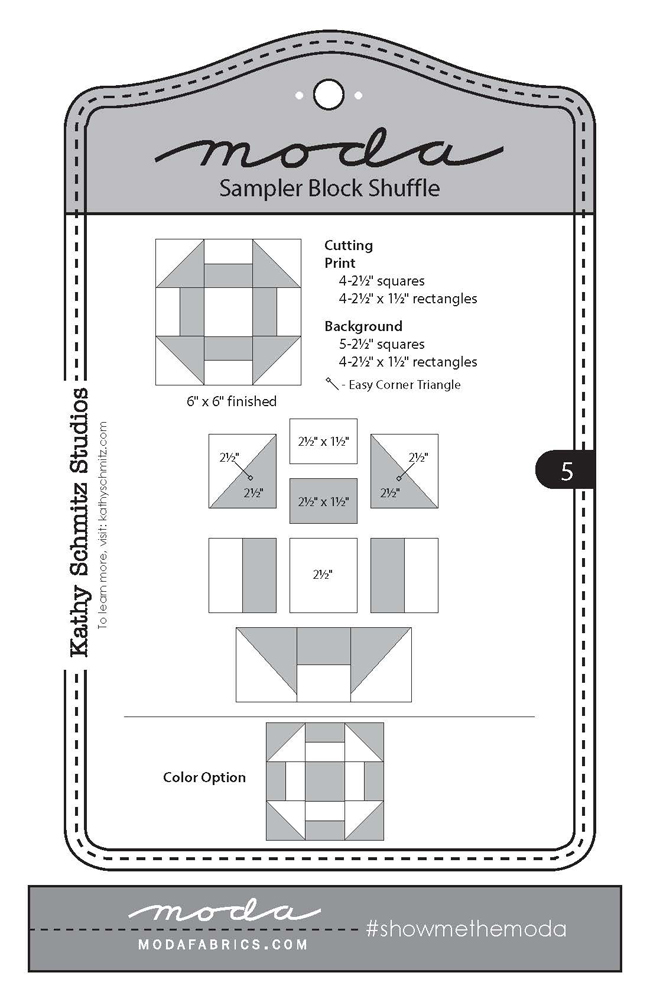 Fort Worth Fabric Studio: Moda Sampler Block Shuffle {Block 5}