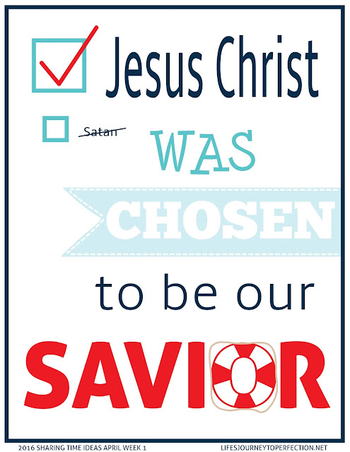 Life's Journey To Perfection: 2016 LDS Sharing Time Ideas for April ...