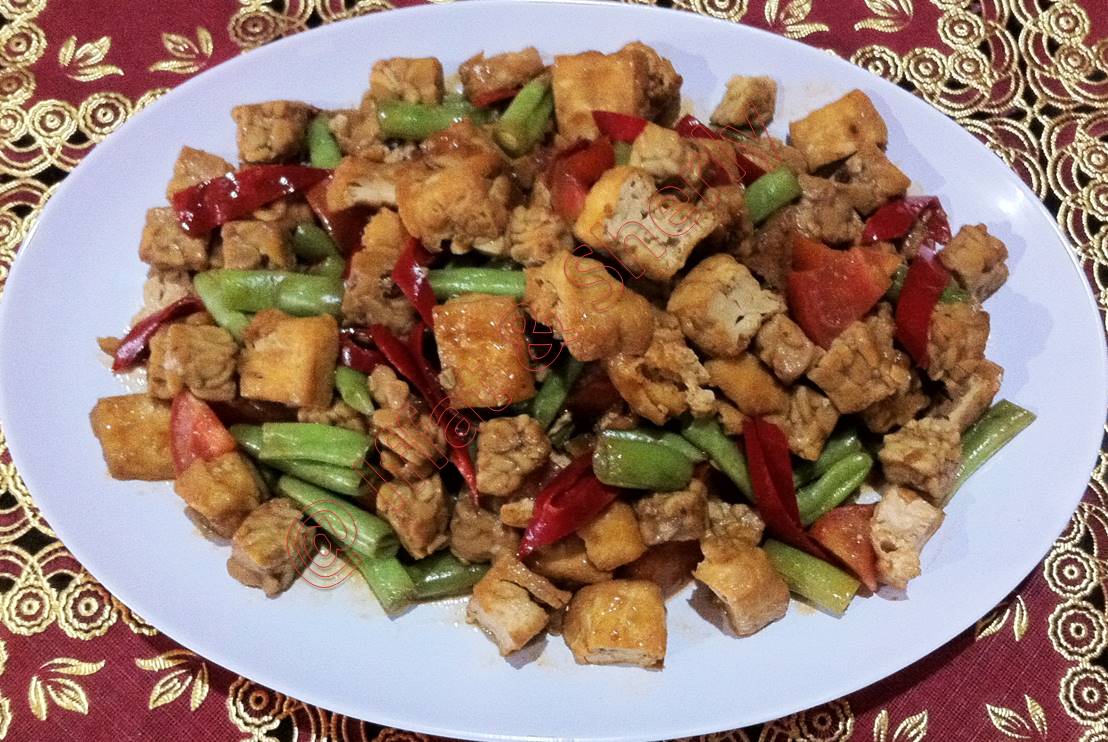 Resep Chinese Food Bangka: TUMIS TAHU TEMPE KACANG BUNCIS