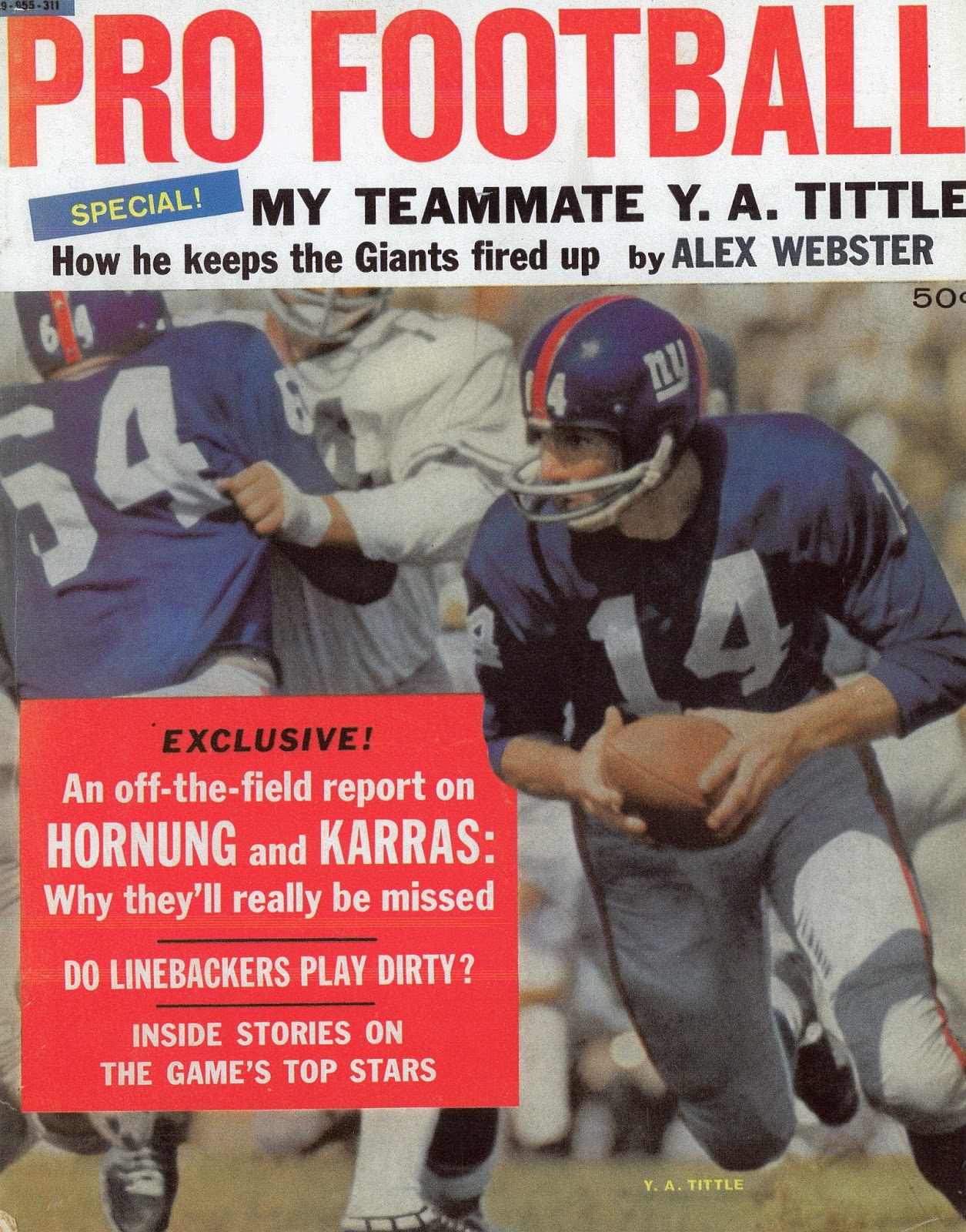 Pro Football Journal: Remembering Y. A. Tittle (1926-2017)